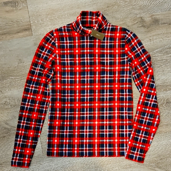 J. Crew | Tops | J Crew Plaid Long Sleeve Top Xs | Poshmark